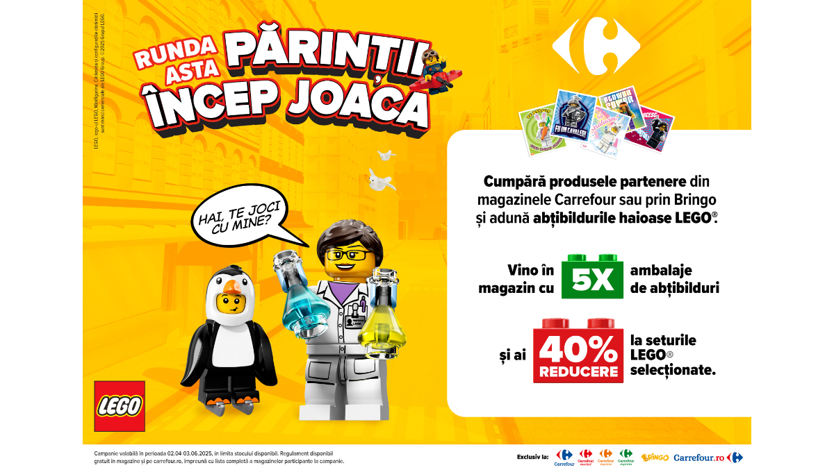 Joaca vine cu 40% reducere la LEGO®, în Carrefour | Unica.ro