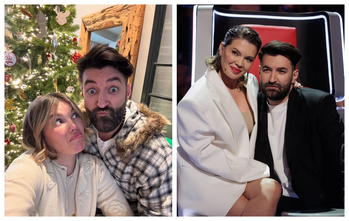 Fiica lui Smiley și a Ginei Pistol, surprinsă lângă bradul de Crăciun ...